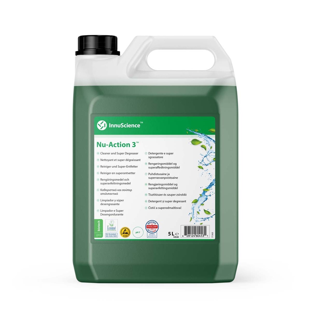 Nu-Action 3: Ultra-Concentrated Biotech Cleaner Degreaser All Surface